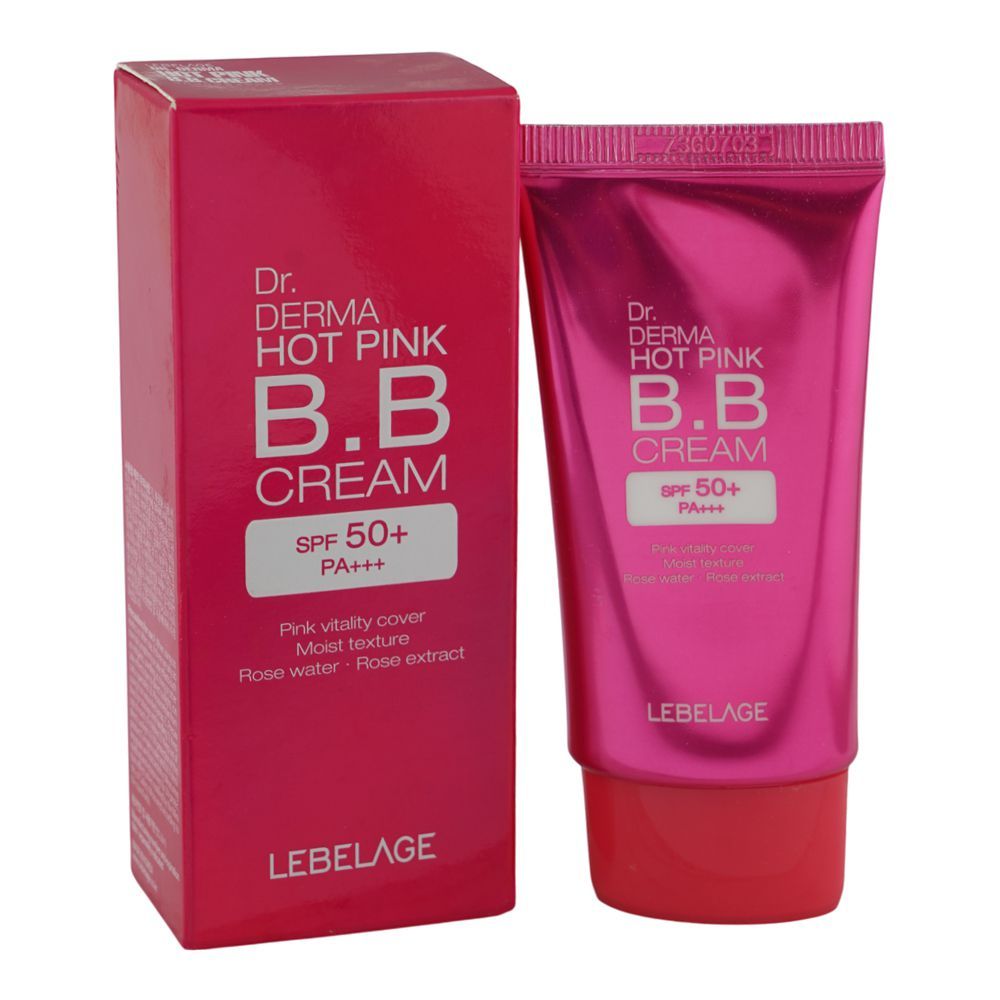 Dr. Derma Hot Pink Rose Water Extract B.B Cream, SPF50+ PA+++ Mineral ...