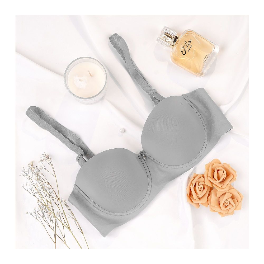 Flourish Women's Foam Bra, Light Grey, 2517