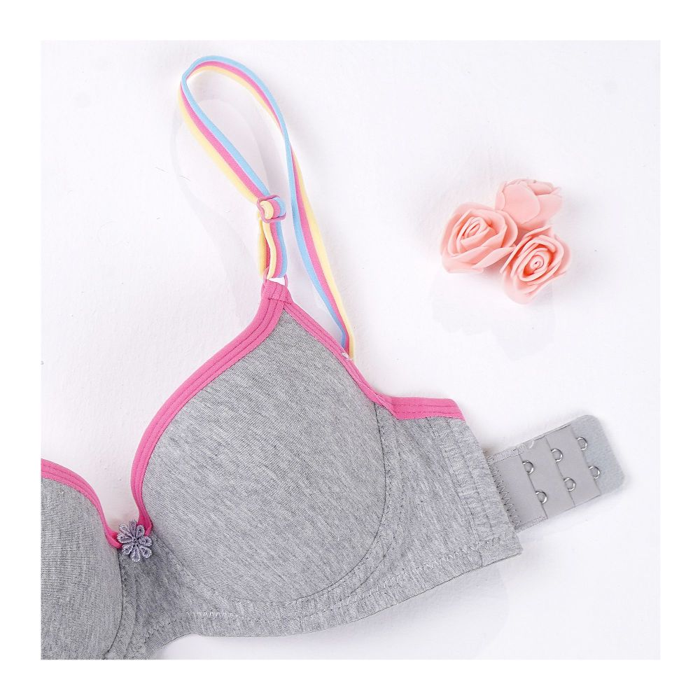 Flourish Women's Foam Bra, Light Grey, 2819