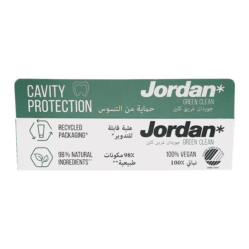 Jordan Green Clean Cavity Protection Toothpaste, Vegan, 75ml