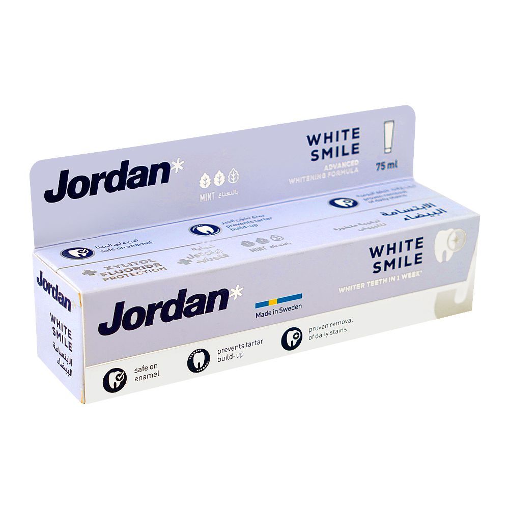 Jordan White Smile Toothpaste, Vegan, 75ml