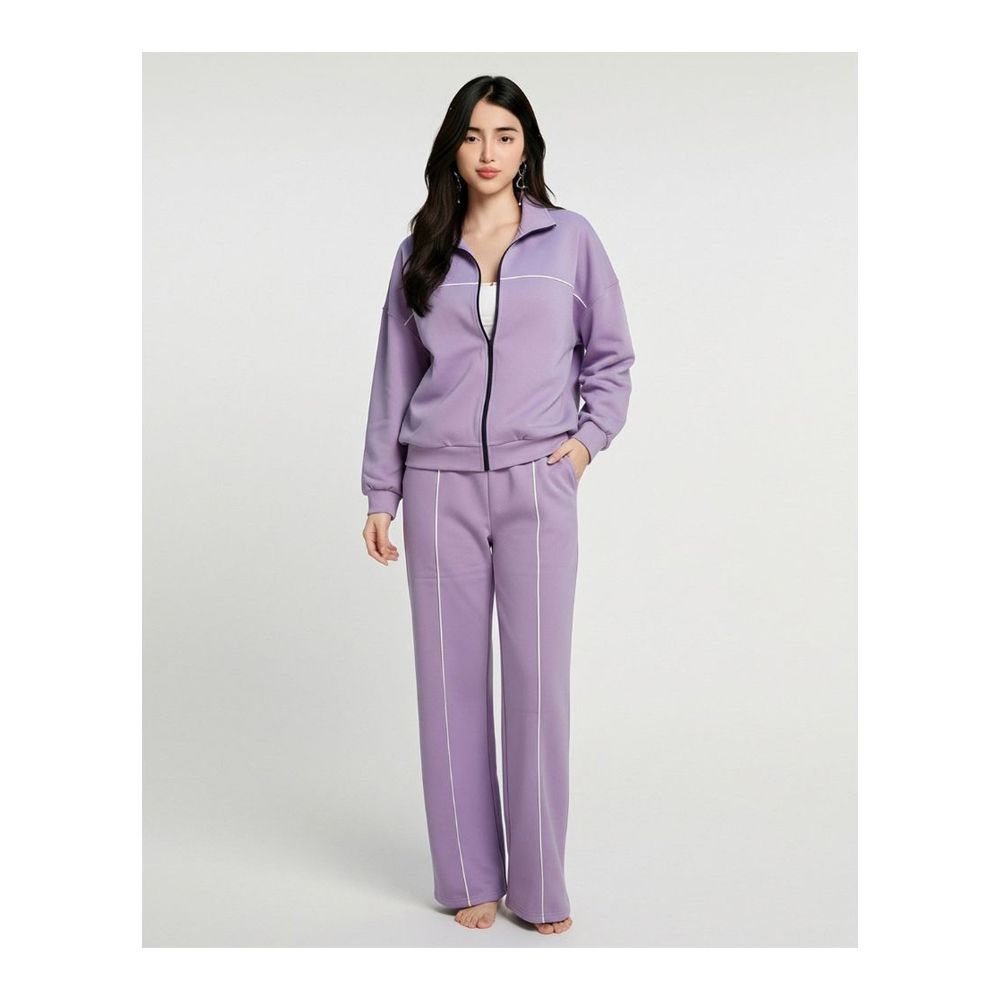 Sajiero Women's Tracksuit Daily Move, Fleece, Purple