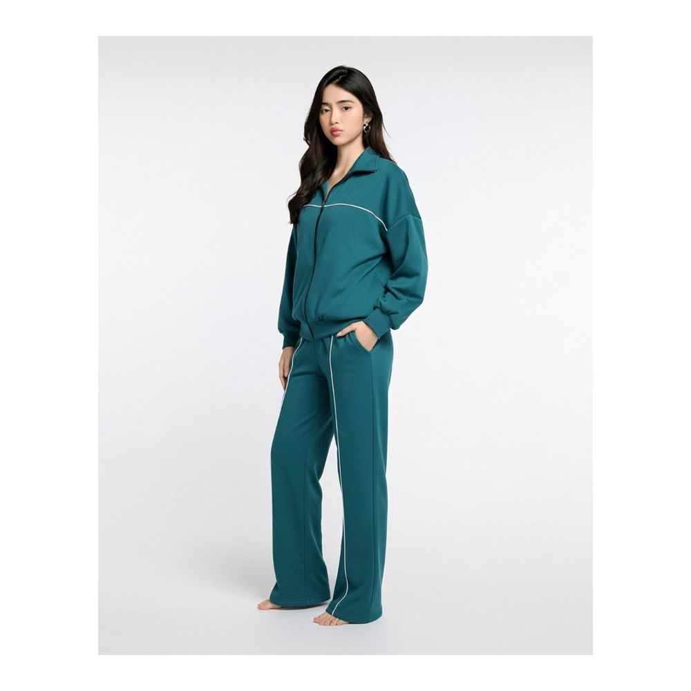 Sajiero Women's Tracksuit Daily Move, Fleece, Green