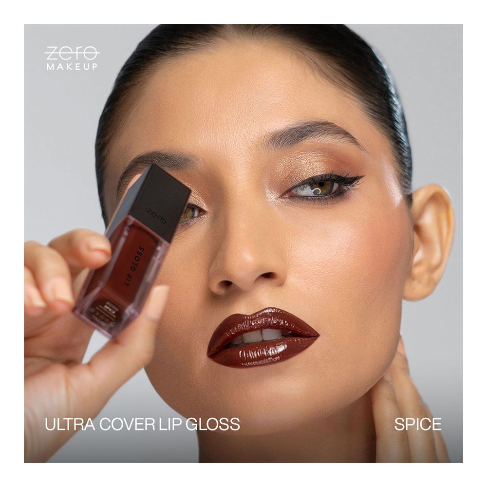 ZERO Makeup Ultra Cover Lip Gloss, Spice, 4.8ml