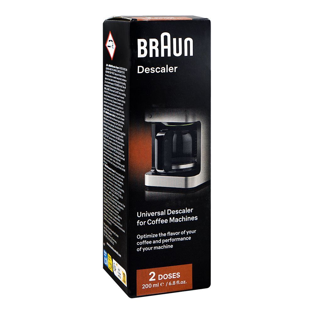 Braun Universal Descaler For Coffee Machines, 2 Doses, 200ml