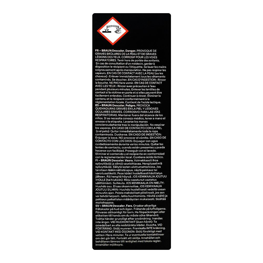 Braun Universal Descaler For Coffee Machines, 2 Doses, 200ml