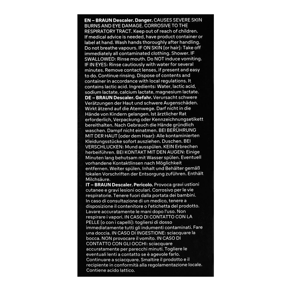 Braun Universal Descaler For Coffee Machines, 2 Doses, 200ml
