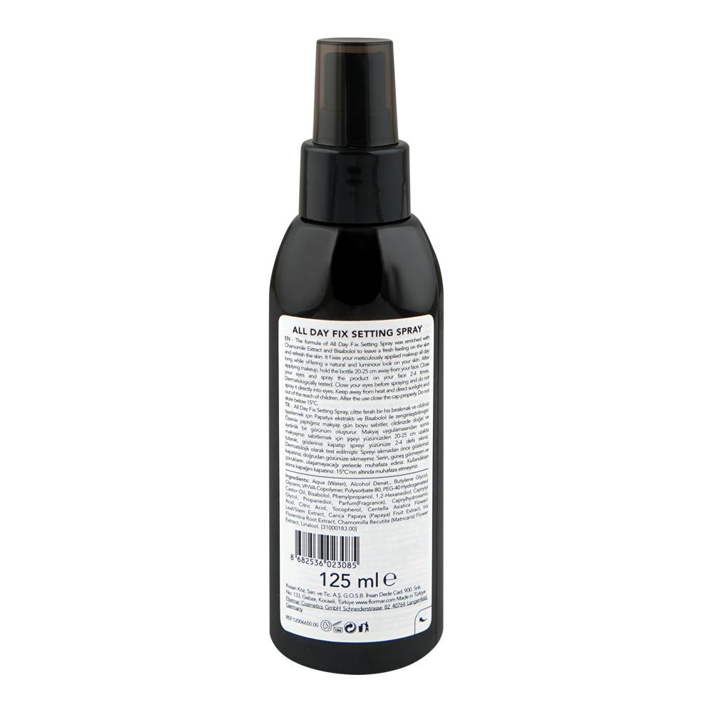 Flormar All Day Fix Setting Spray, 125ml