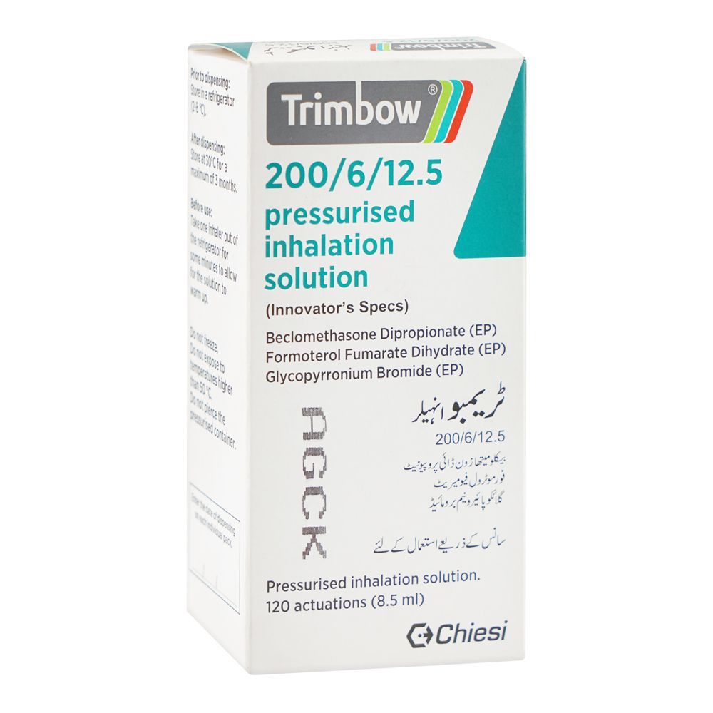 Chiesi Pharmaceuticals Trimbow Pressurised Inhalation Solution, 200/6 ...