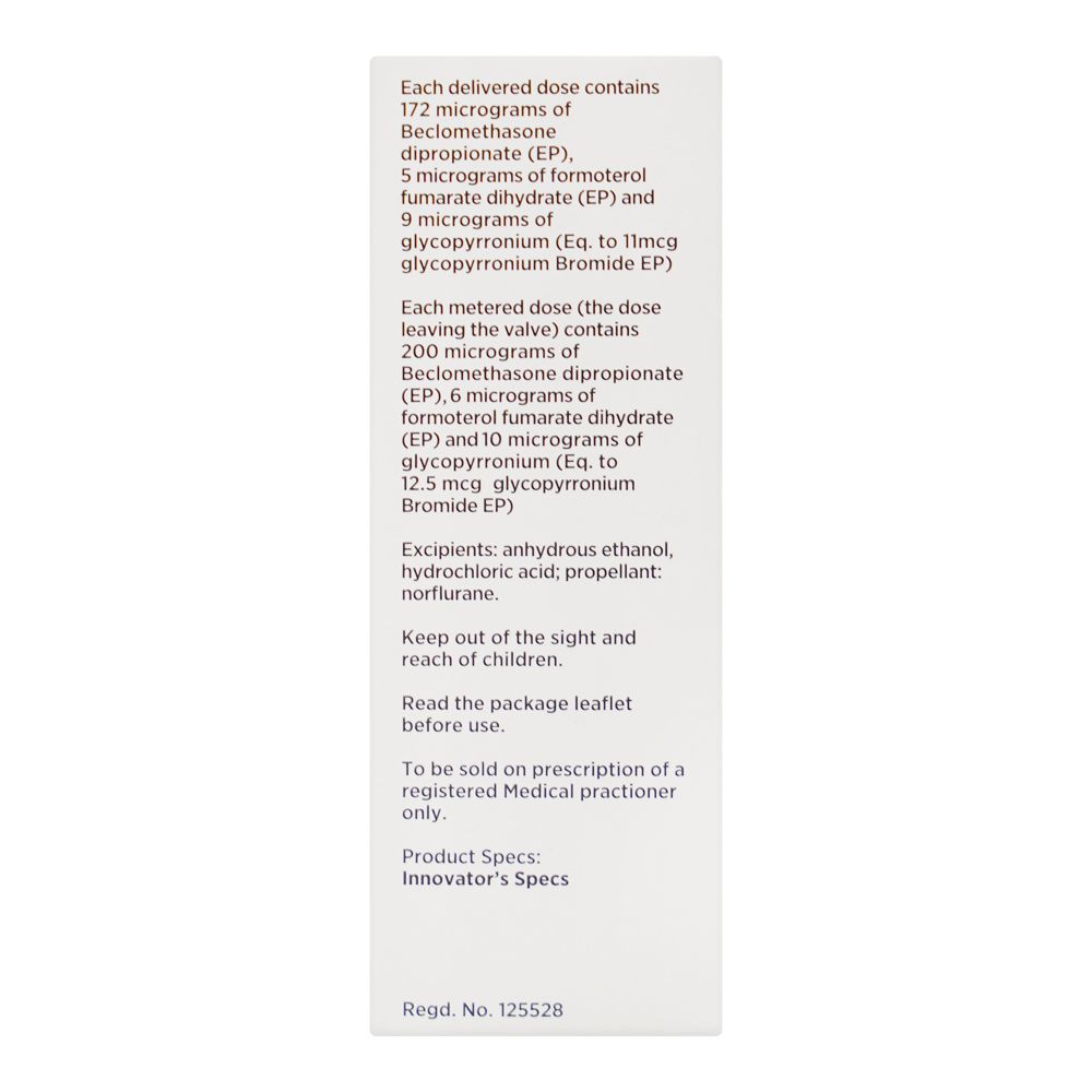 Chiesi Pharmaceuticals Trimbow Pressurised Inhalation Solution, 200/6 ...