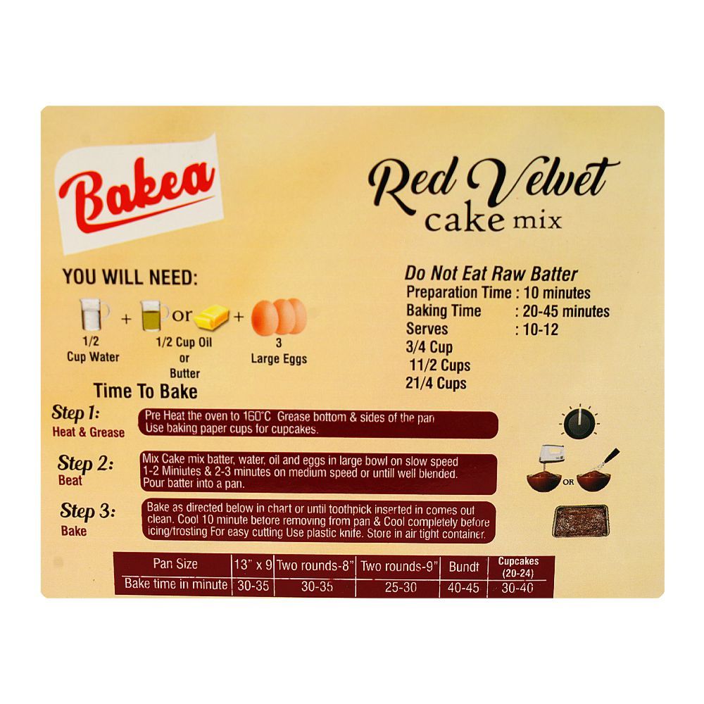 Bakea Red Velvet Cake Mix, 430g