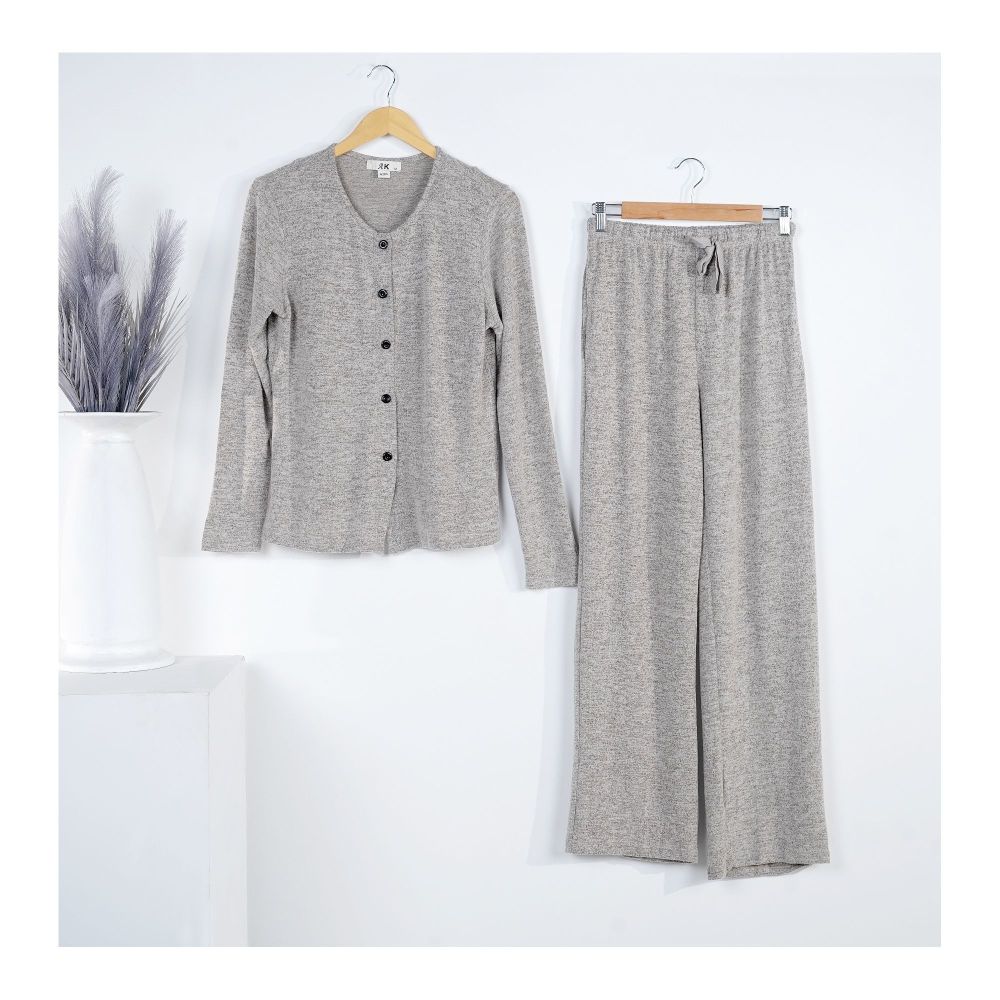 NG Fashion Women's Pajama Suit, Silver Grey, AK 3045