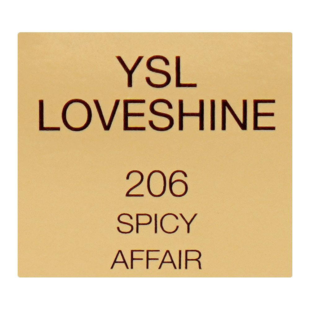 Yves Saint Laurent Love Shine High-Shine Caring Lipstick, 206 Spicy ...