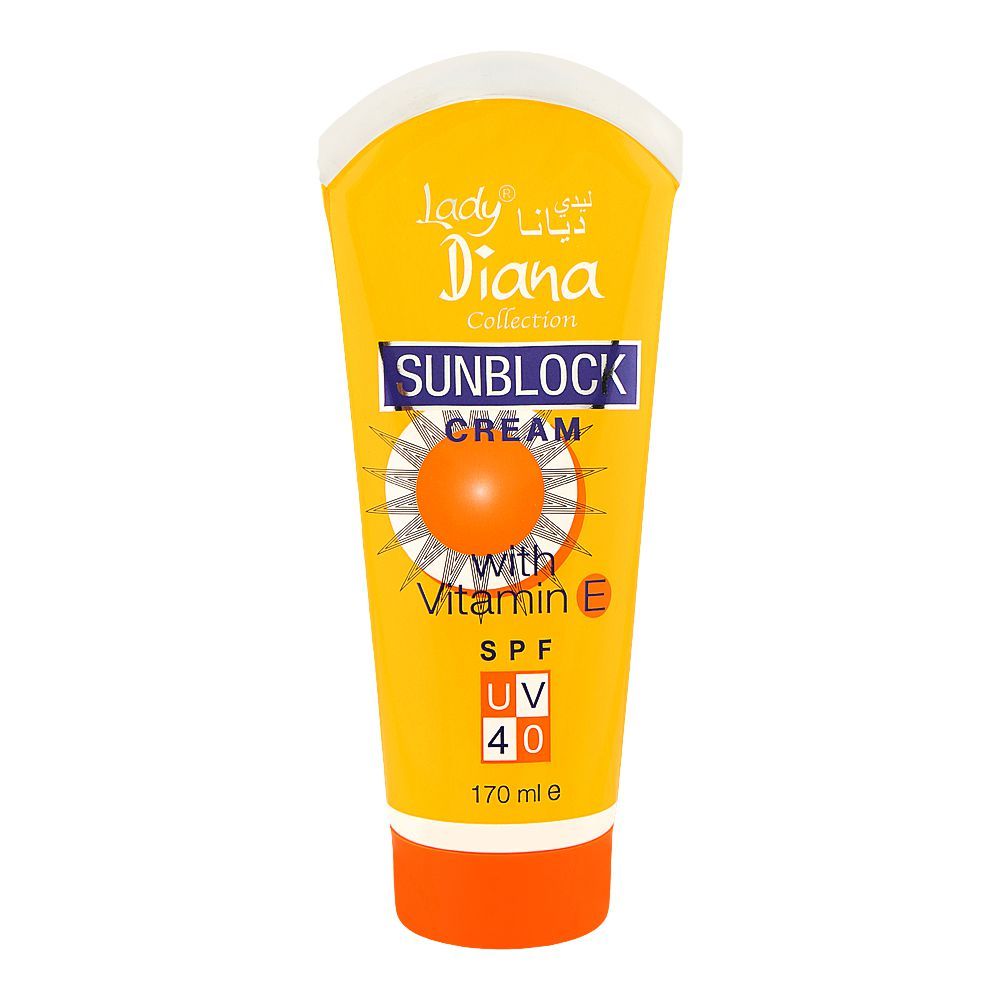Lady Diana Vitamin E Sunblock, Spf-60, Glycerin, 170ml