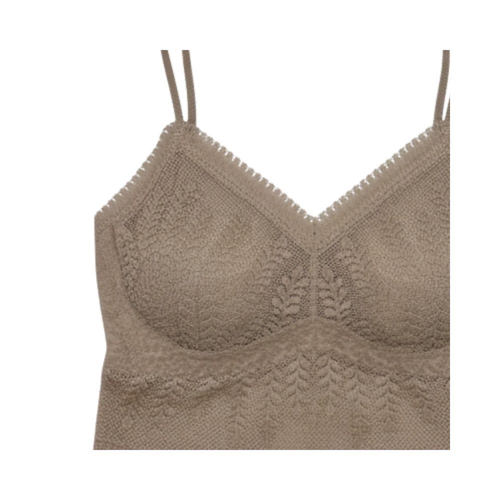 Sajiero Women's Padded Bralette Bra, Leaf Soft, Brown, Perfect Fit for ...