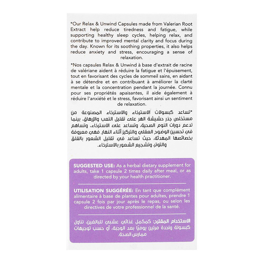 Hemani Dr.Herbalist Relax & Unwind Powder Supplement Capsules, Gluten ...