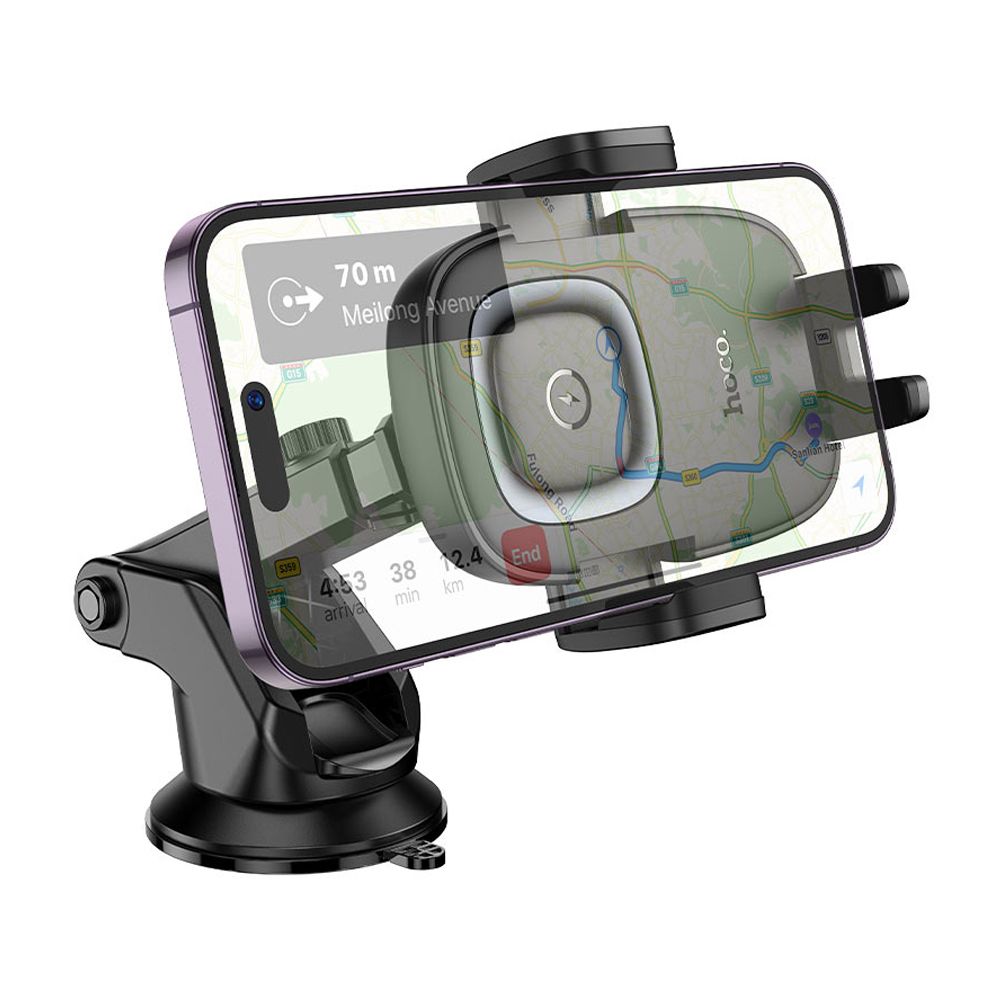 HOCO Crown Push-Type Wireless Charging Car Holder, 15W, 5V, HW32