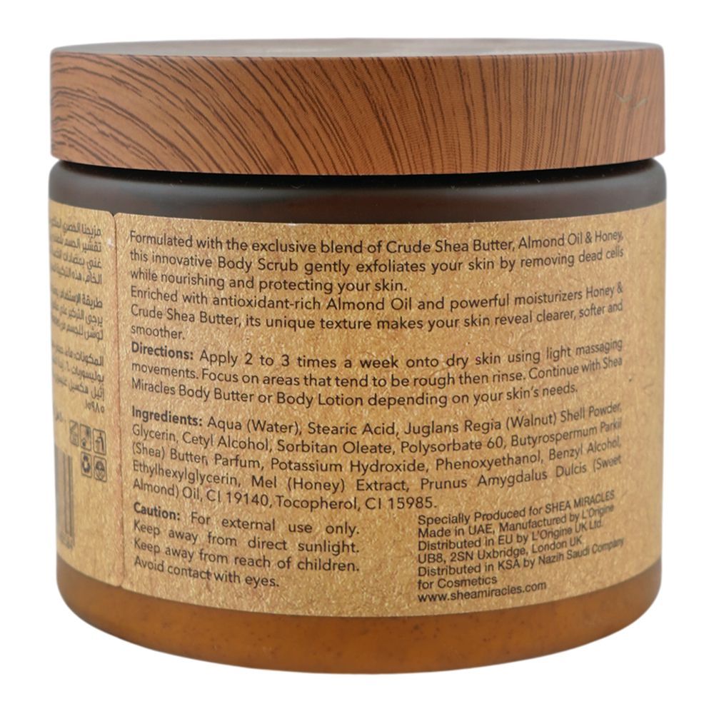 Shea Miracles She Butter, Almond Oil & Honey Body Scrub, For All Types ...