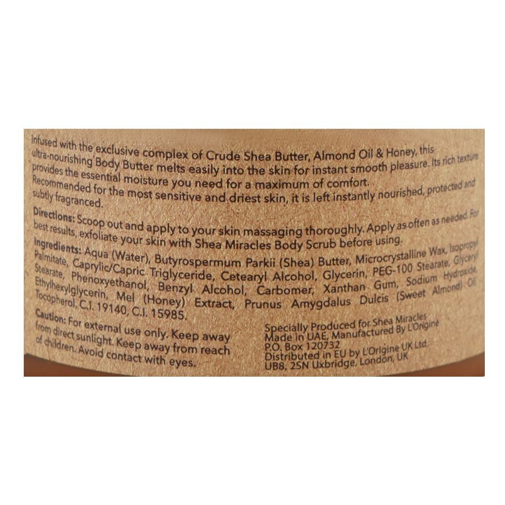 Shea Miracles She Butter, Almond Oil & Honey Body Butter, For Dry ...