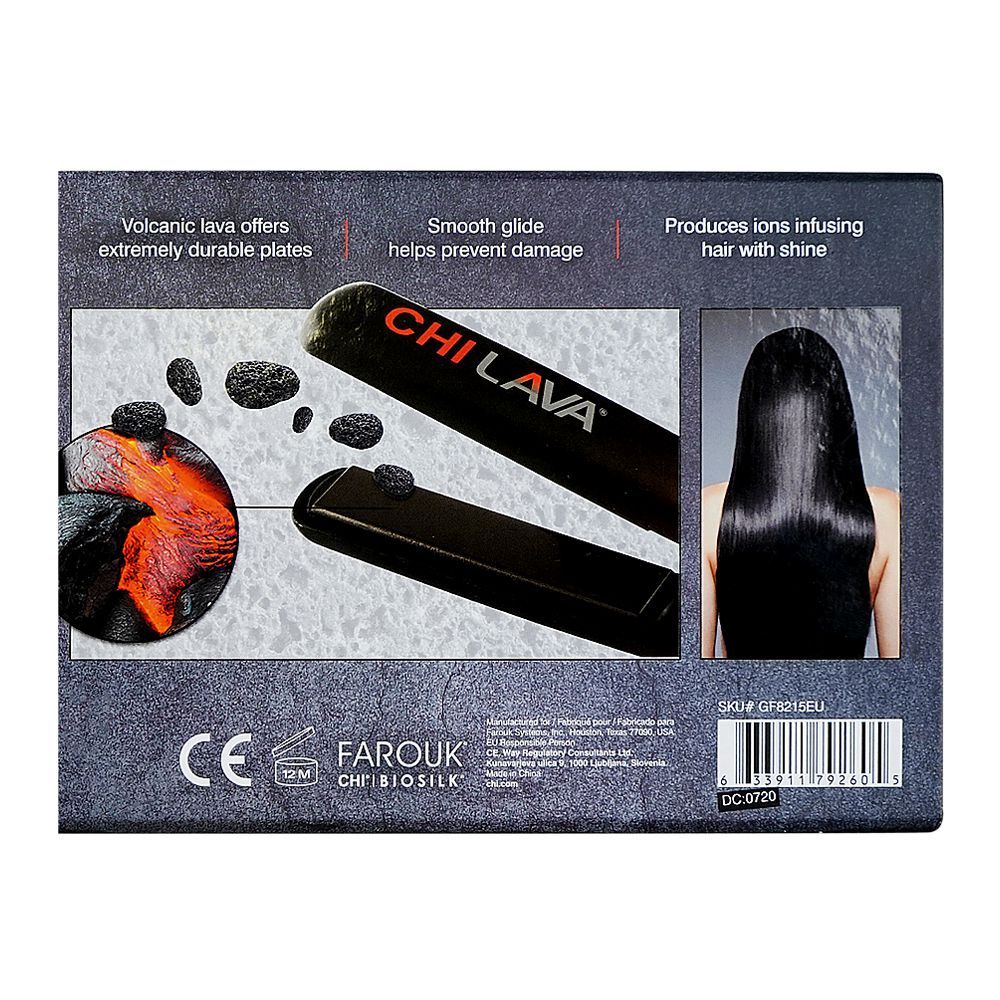 CHI Lava Volcanic Lava Ceramic Hair Styling Iron, 1-Inch, GF8215EU