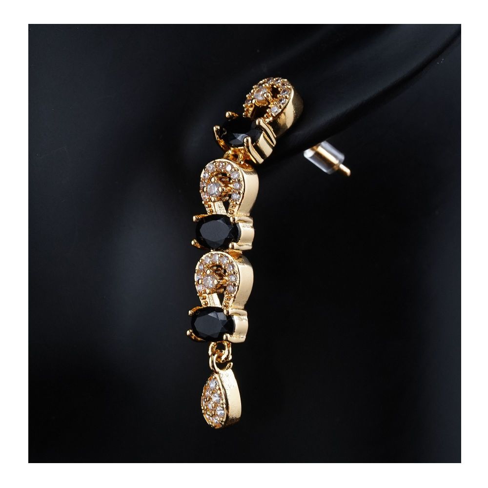 SJ Women's Jewellery Set, Golden Black, J.SET00247