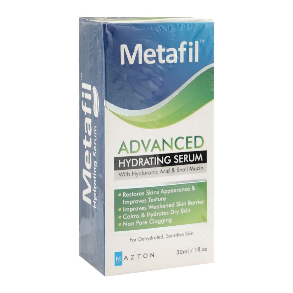 Metafil Advanced Hydrating Serum, Hyaluronic Acid, Glycerin, For ...