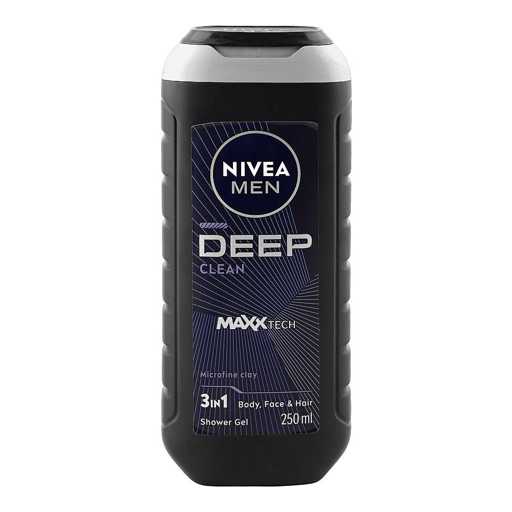 Nivea Men Deep Clean Maxx Tech Microfine Clay 3-In-1 Body, Face & Hair ...