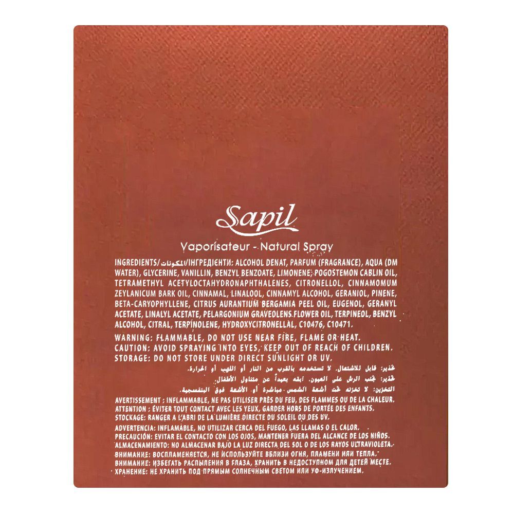Sapil Elixir Fusion, Eau De Parfum, For Men & Women, 100ml