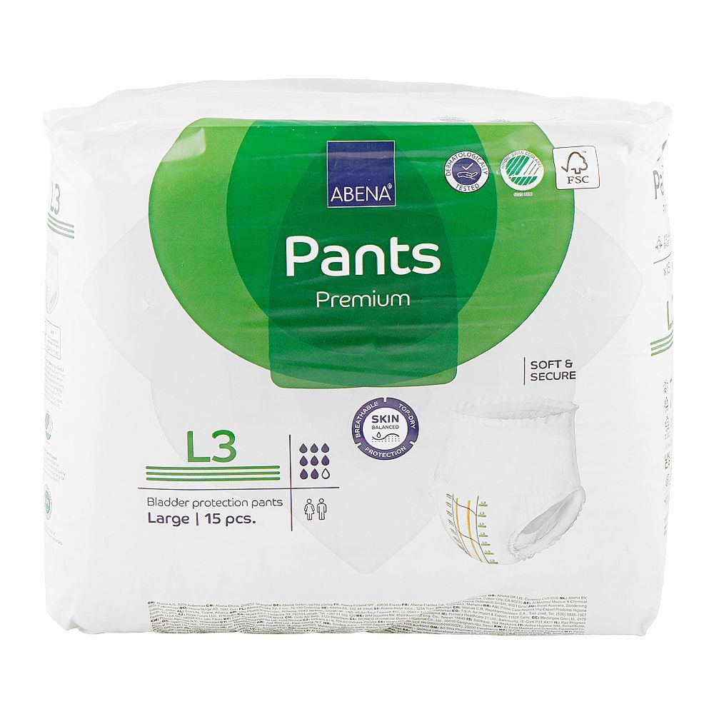 Abena Pants Premium Bladder Protection, Large, L2, 15-Pack