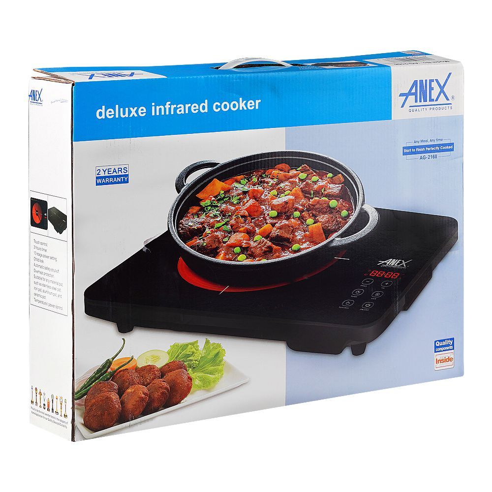 Anex Deluxe Infrared Cooker, 2000W, 220-240V, AG-2168