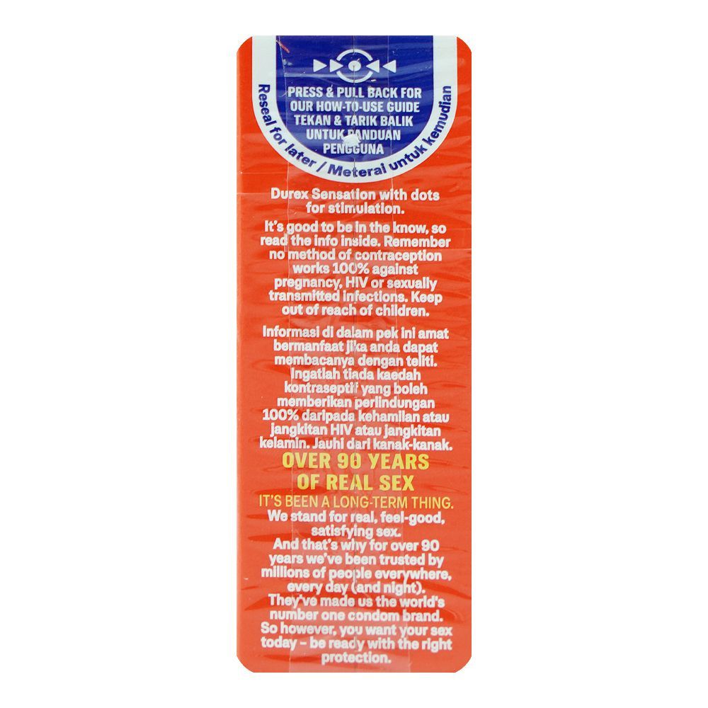 Durex Sensation With Dots Condom, 3-Pack