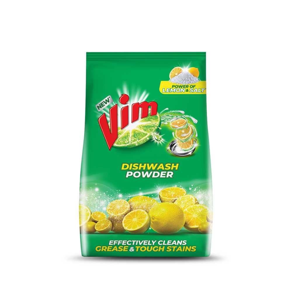 Purchase Vim Dish Washing Powder, With Lemon, Bag, 450g Online at ...