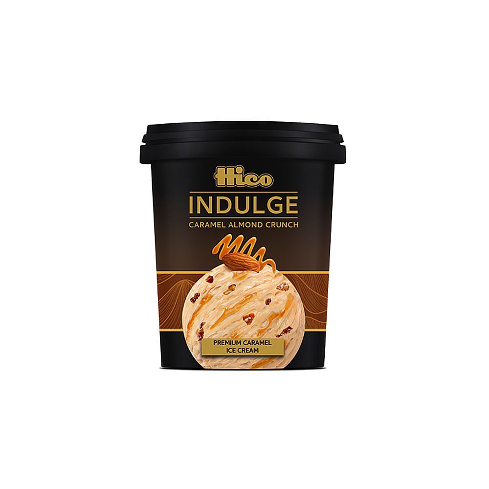 Purchase Hico Indulge Caramel Almond Crunch Ice Cream, 500ml Online at ...