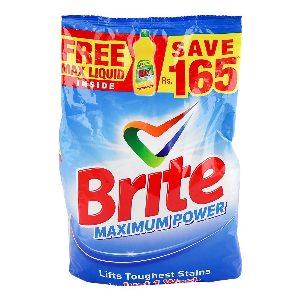 Purchase Brite Maximum Power Detergent Powder 2 KG Online at Special Price in Pakistan - Naheed.pk