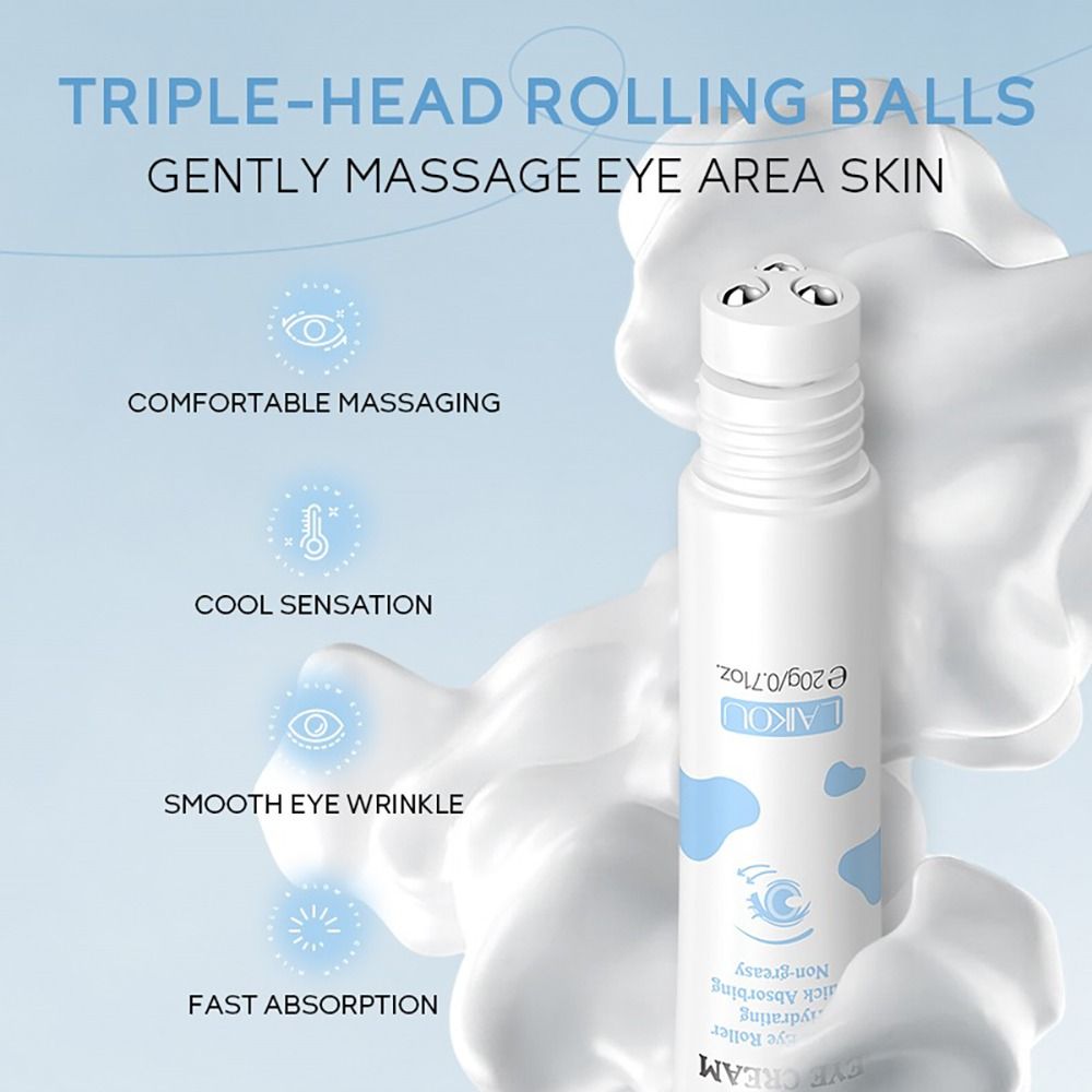 Buy Laikou Roll & Glow Milk Eye Cream, Triple Eye Roller Removes Dark ...