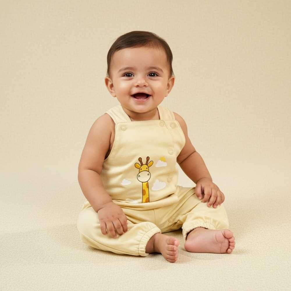 Basix Infant Cross Button Dungaree, 5958