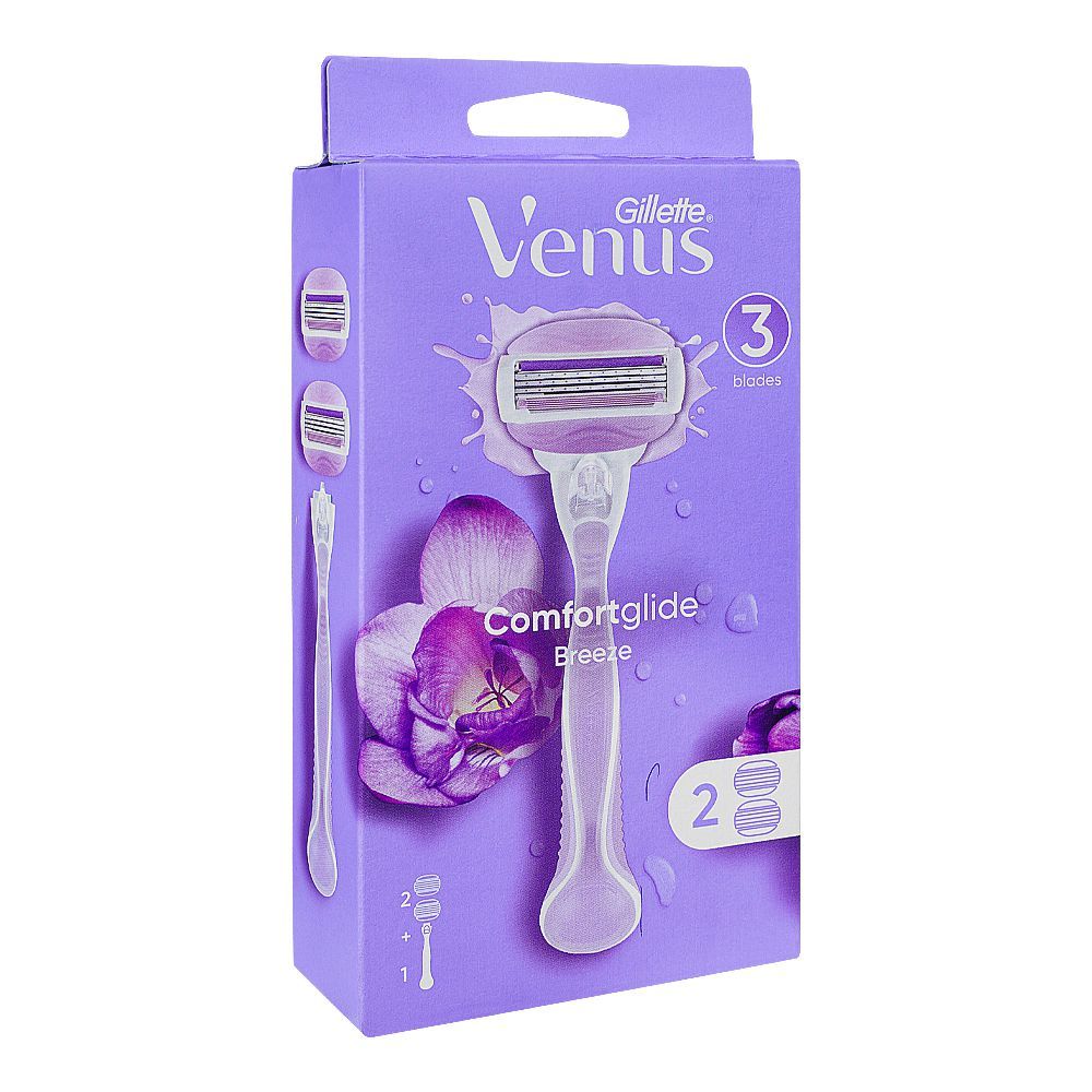 Purchase Gillette Venus Comfort Glide Breeze Women Razor + 2 Cartridges ...