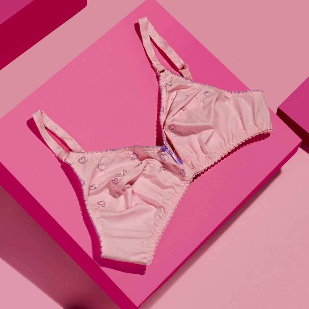 Purchase BeBelle TLP-Hearts Cotton Bra, Orchid Pink, 1314 Online at ...