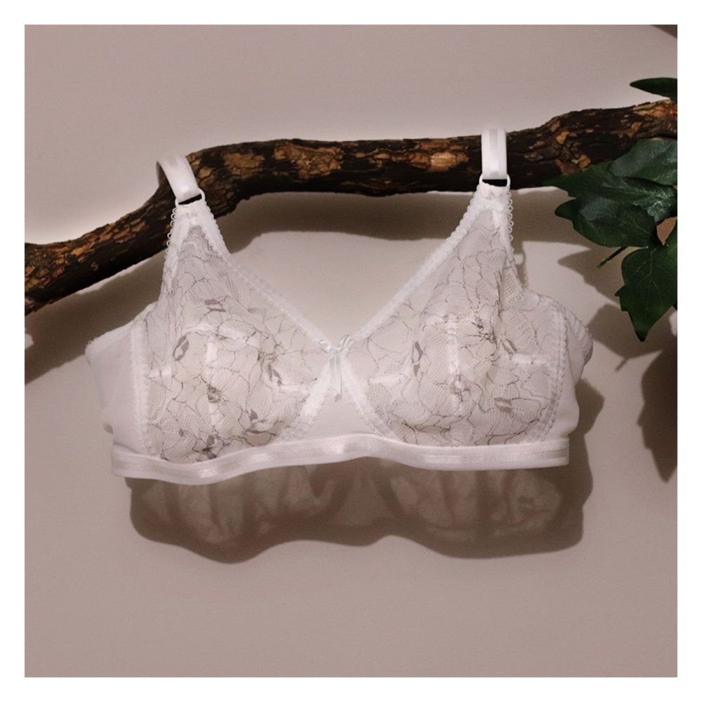Purchase BeBelle X-Over Lace Cup/Cross Bra, White, 1083 Online at Best ...