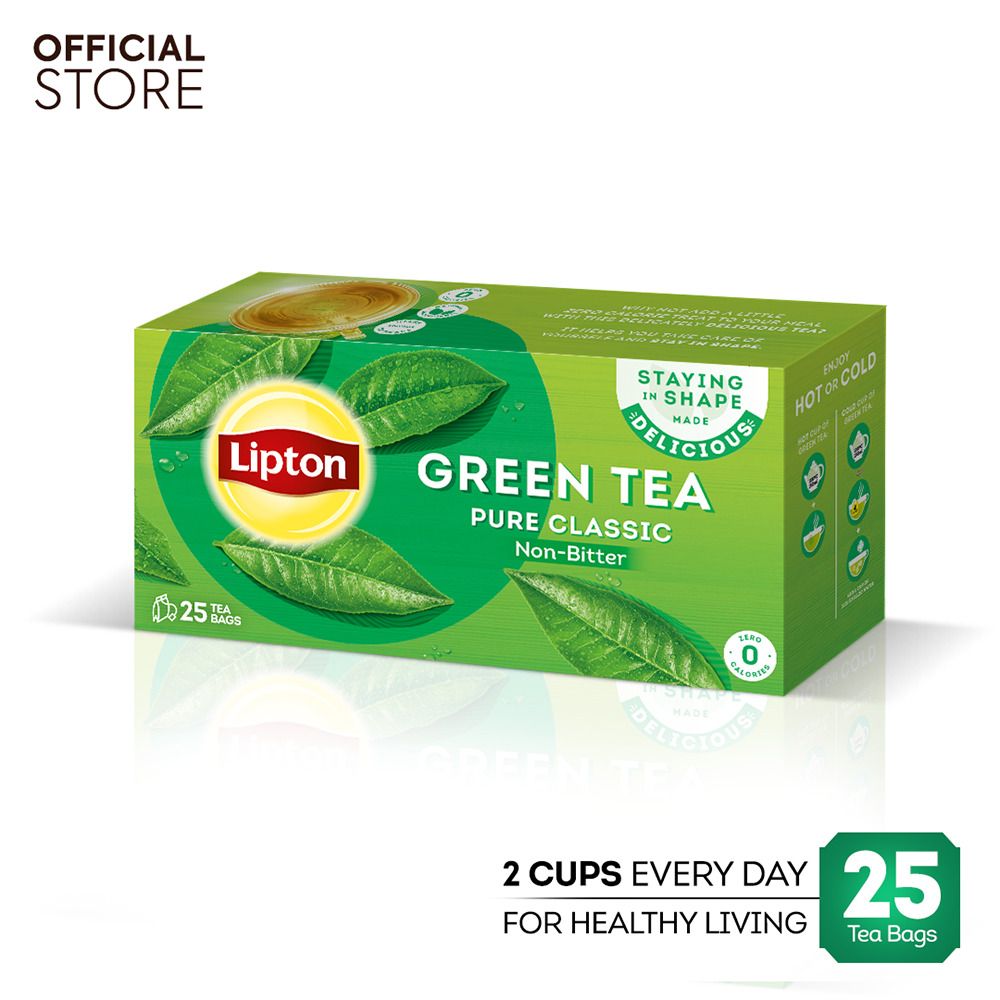 Order Lipton Green Tea Pure Classic Tea Bags, 25-Pack Online at Special ...