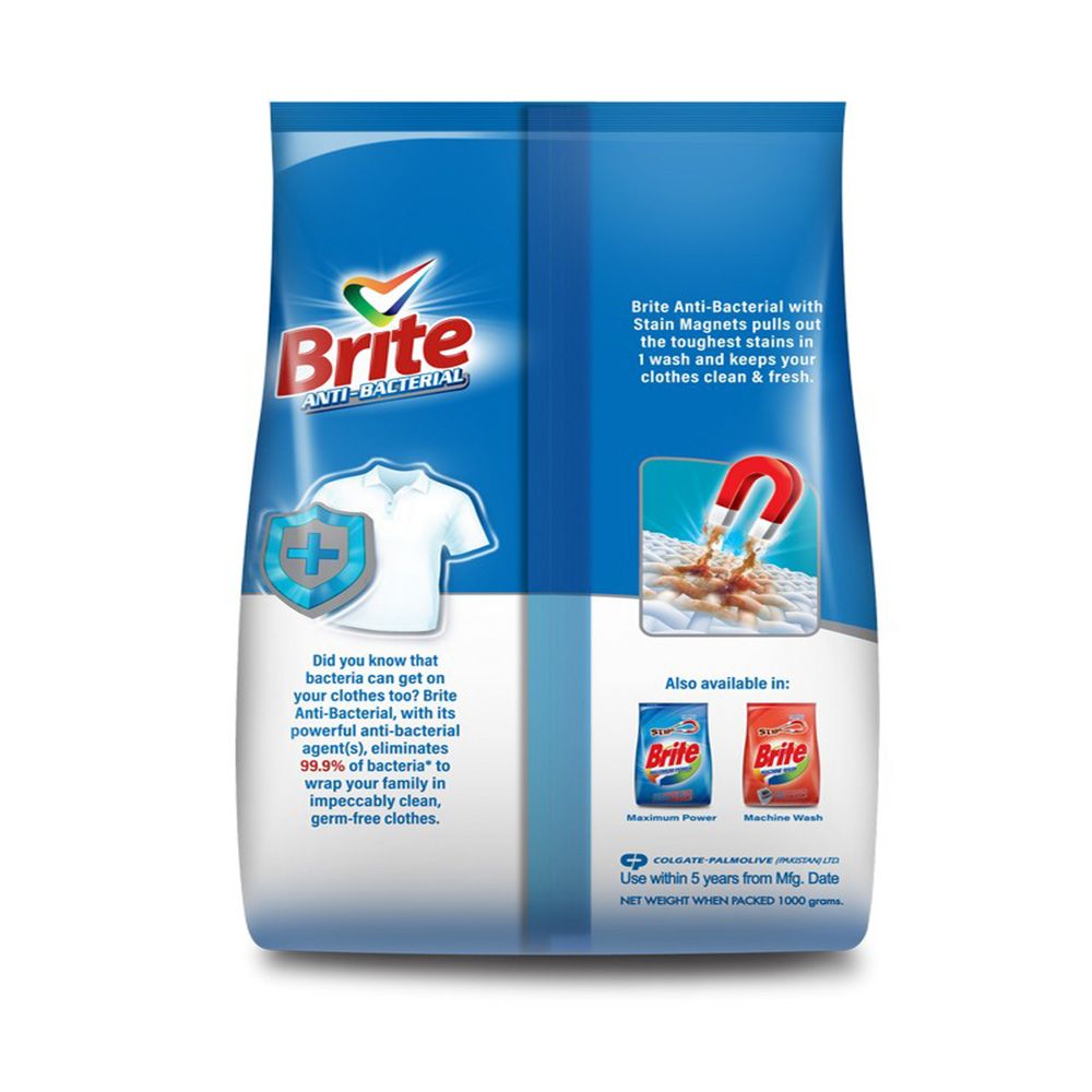 Buy Brite Anti-Bacterial Detergent Powder 1000g Online at Best Price in ...