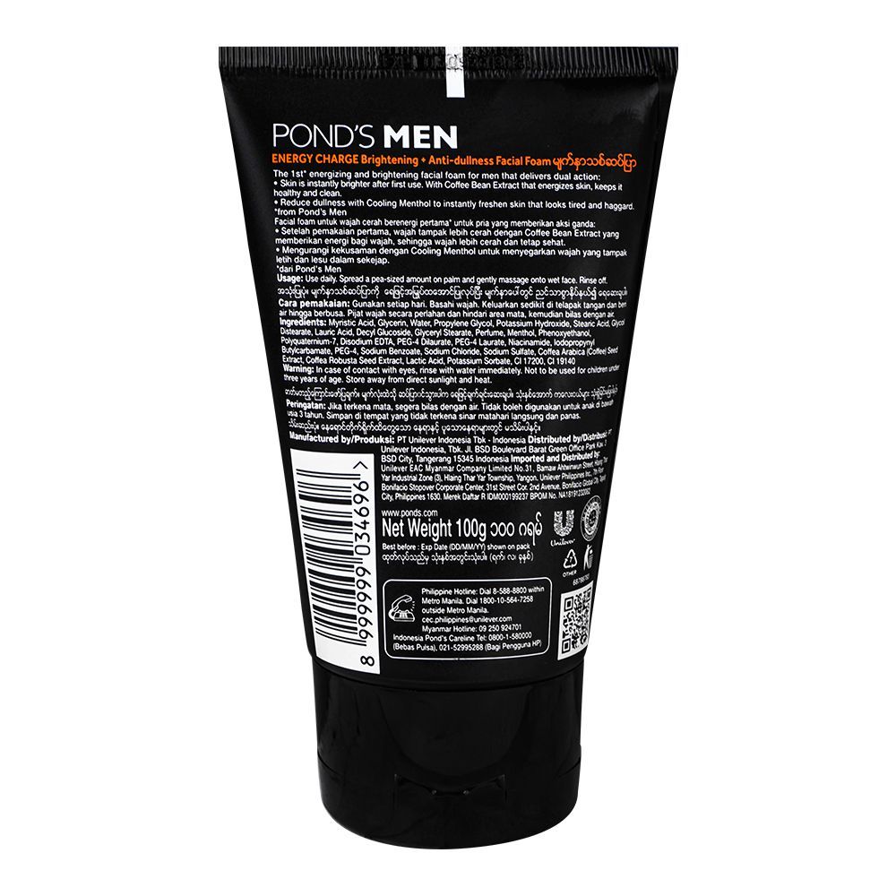 Order Pond's Men Energy Charge Face Wash 100ml Online at Best Price in ...