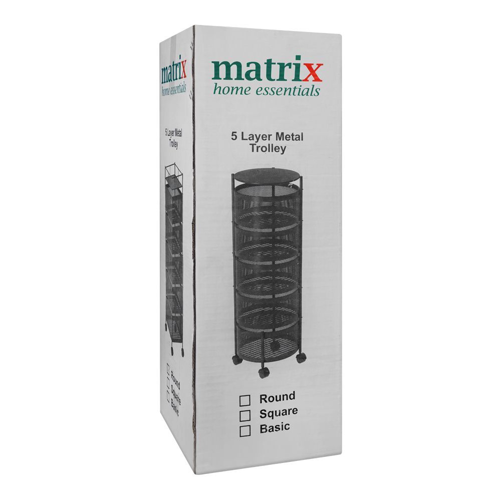 Order Matrix Premium Round Metal 5 Layer Trolley, 90 x 34 cm Online at Best Price in Pakistan ...