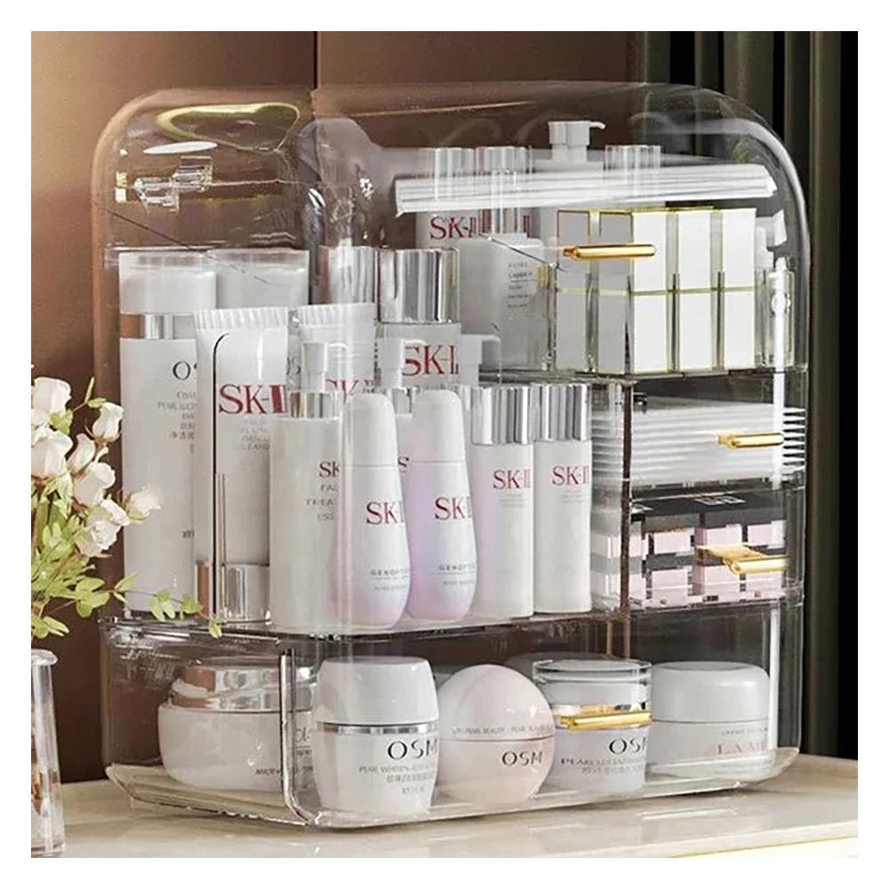 Buy Matrix Transparent Multilayer Cosmetic Organizer With Drawers, Make ...