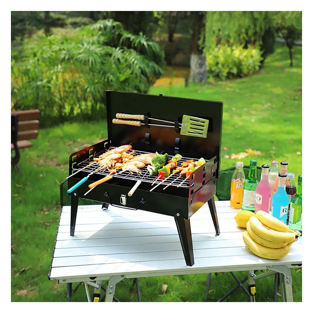 Buy AJF Outdoor Desktop Barbecue/BBQ Grill With Stand, Easy To Carry ...