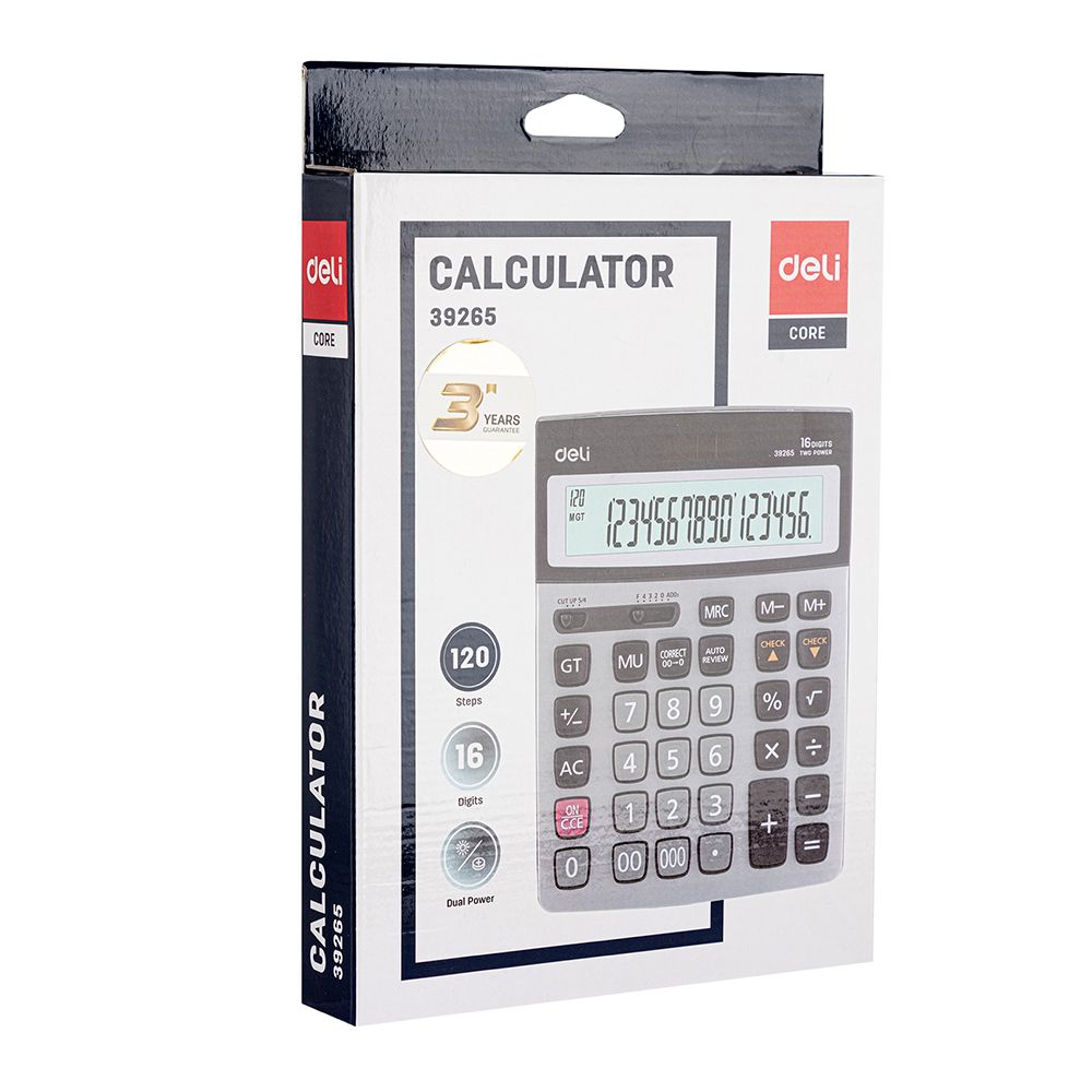 Purchase Deli Core Series Metal Surface 16-Digits Desktop Calculator ...