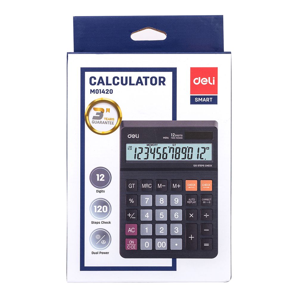 Order Deli 12 Digits Desktop Calculator, Black, EM01420 Online at Special Price in Pakistan ...