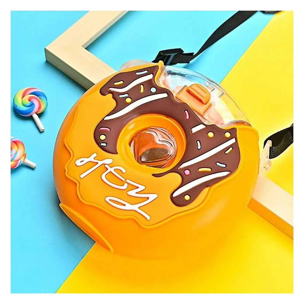 Buy AJF Creative Donut Shape Plastic Water Bottle With Strap, 380ml ...