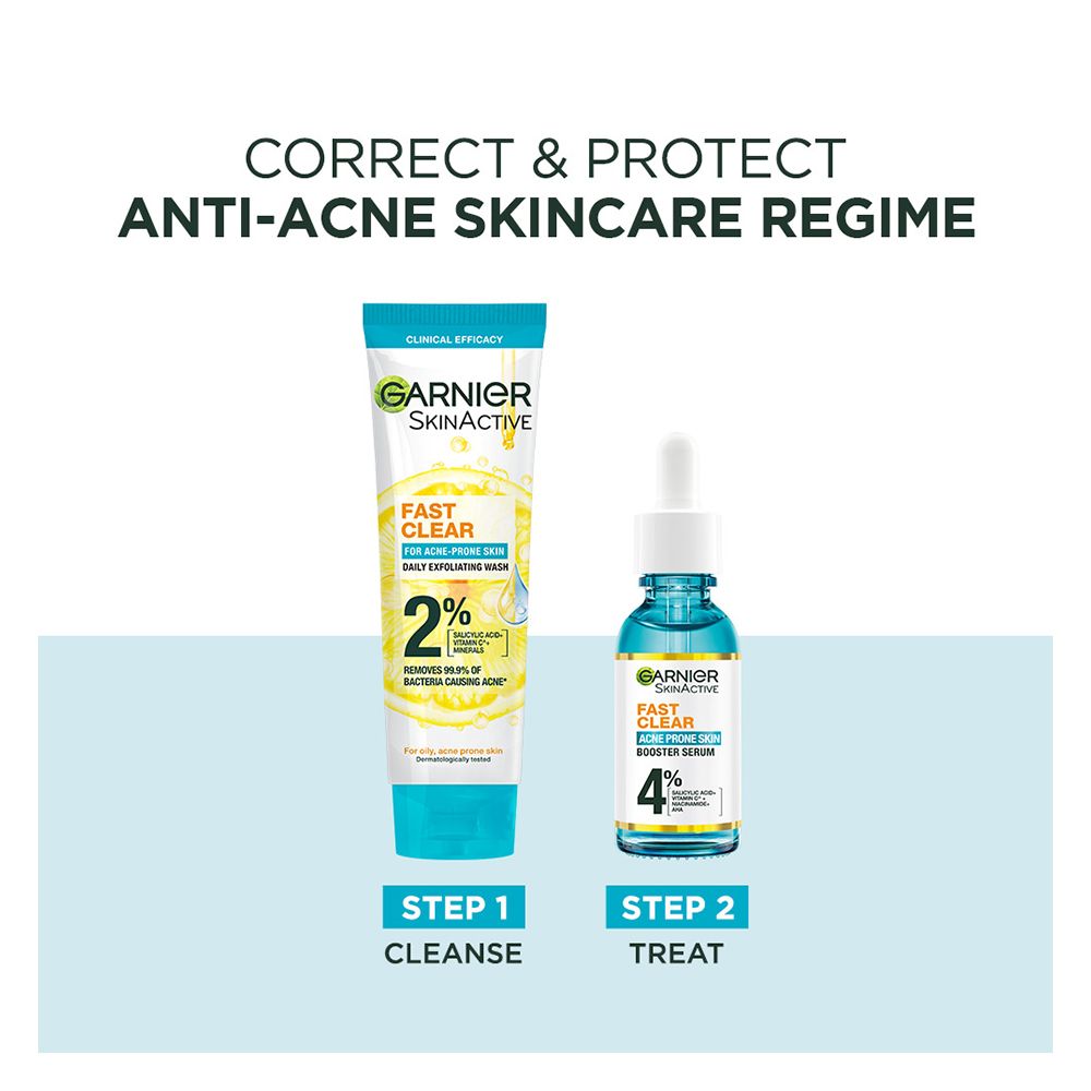 Buy Garnier Fast Clear Facewash For Acne Prone Skin, 100ml Online at ...