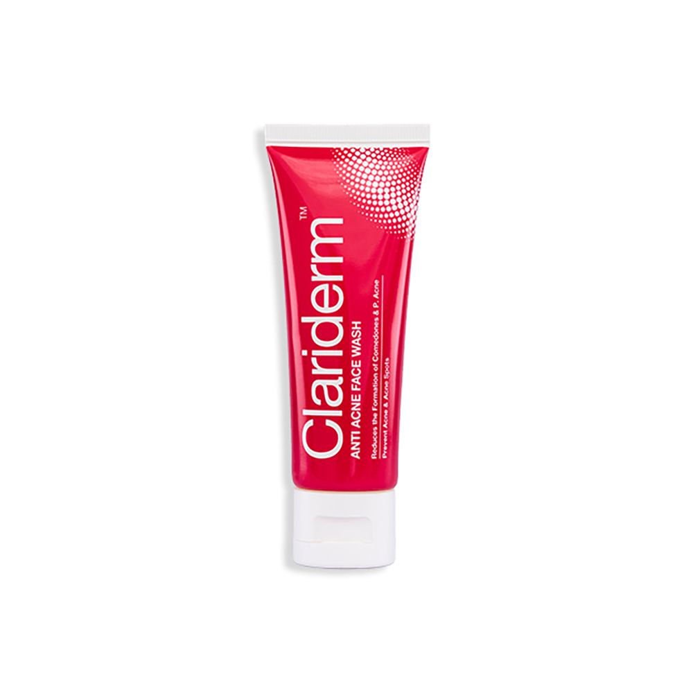 Buy Clariderm Anti-Acne Face Wash, For Dry, Combination and Oily Skin ...